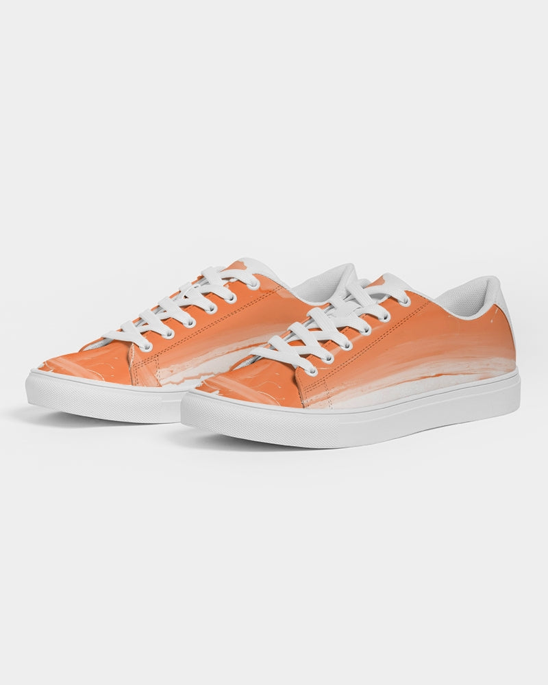 Constant Questions Orange Men's Faux-Leather Sneaker – Mood Swingz Shoes